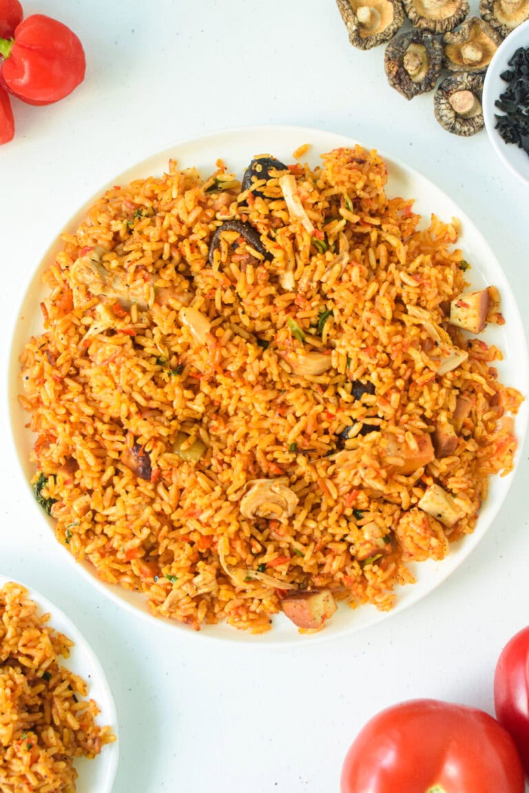 Vegetarian Native Jollof Rice - Eat with Afia